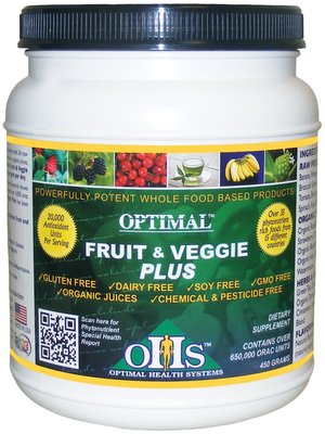 OHS OPTIMAL FRUIT AND VEGGIE PLUS - 450 GRAMS - Natural Healing Center ...